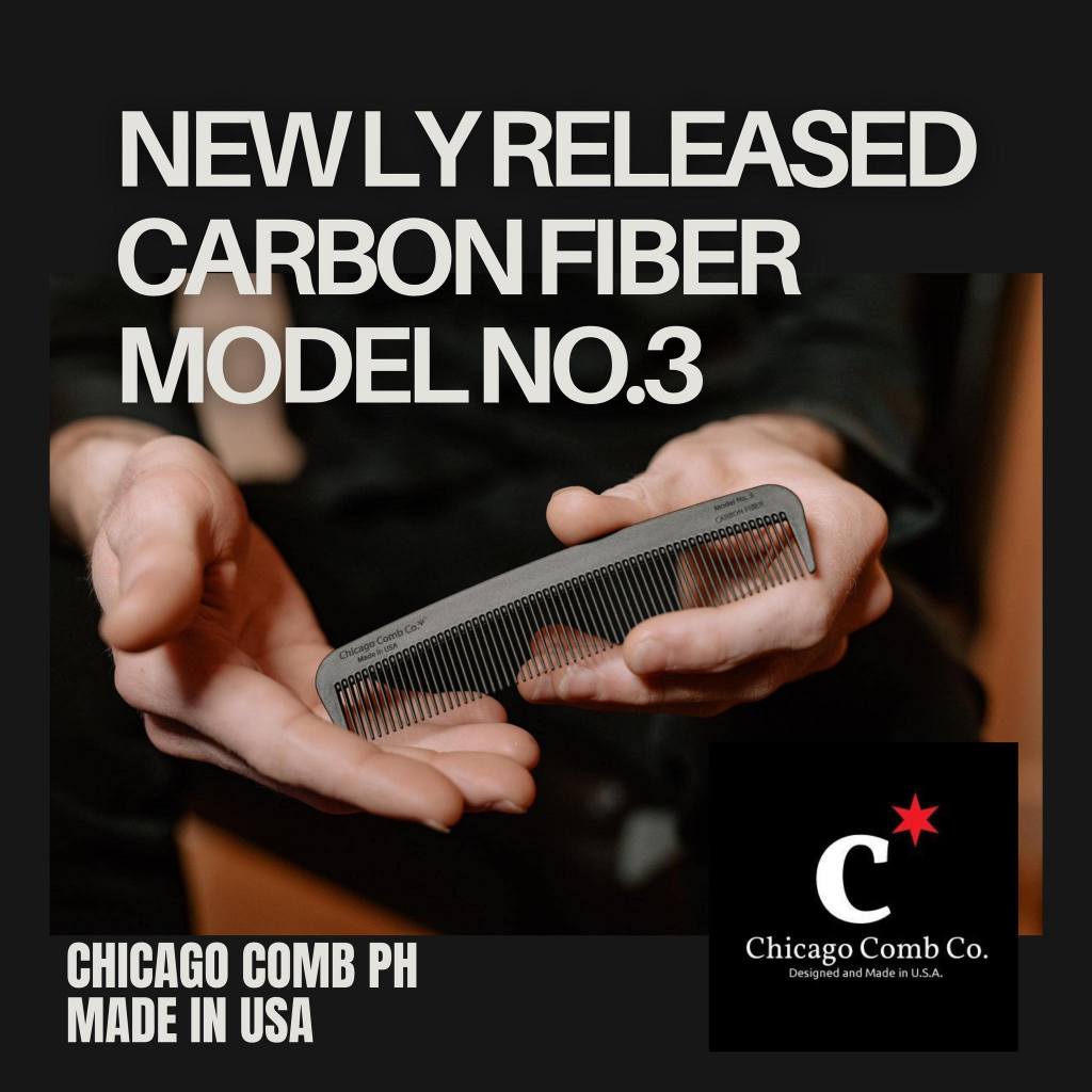 CHICAGO COMB CO. Model No.3 Carbon Fiber (The World's Finest Comb ...