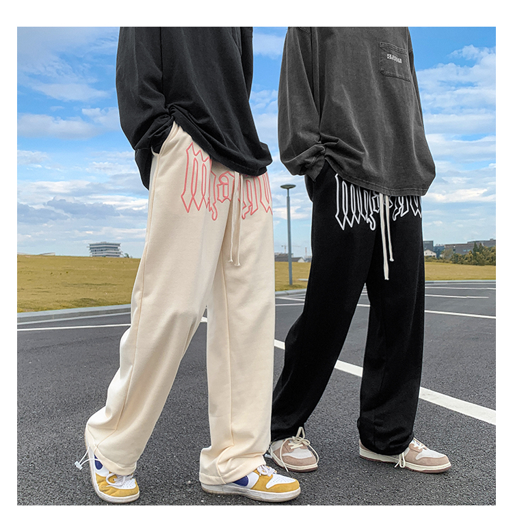 American High Street Pants For Men Men's Loose Straight Hiphop Design ...