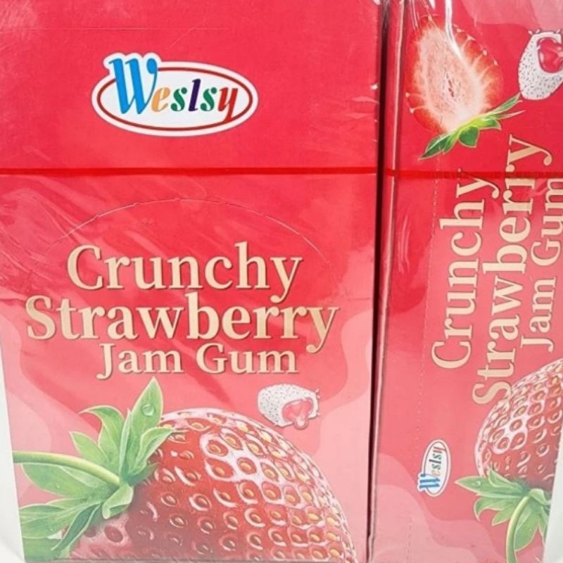Crunchy Strawberry Jam Gum 30pcs | Shopee Philippines