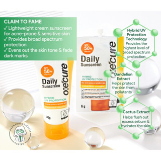 OXECURE Daily Sunscreen SPF50+/PA++++ 6g | Shopee Philippines