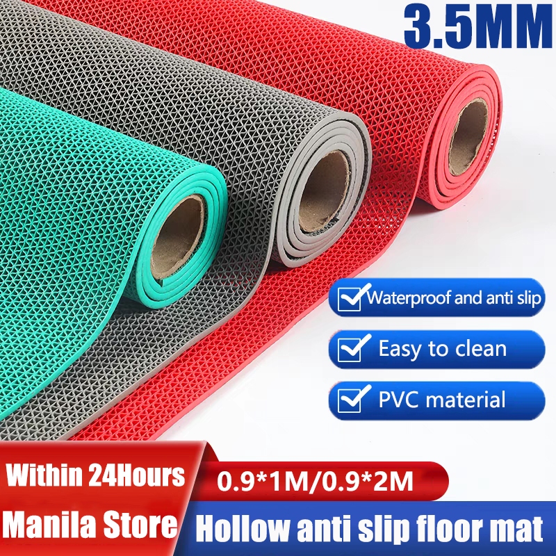 Anti slip rubber floor mat PVC material hollow waterproof floor mat ...