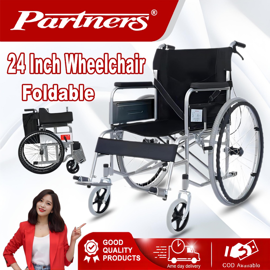 Wheelchair For Adult Folded Lightweight 24 Inch Bigger Wheel Chair ...