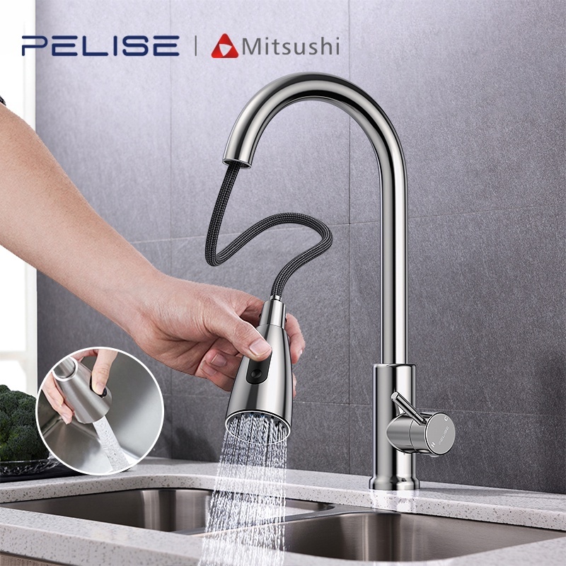 Pelise SUS 304 Stainless Steel Kitchen Faucet Pull Out Faucet 360 ...