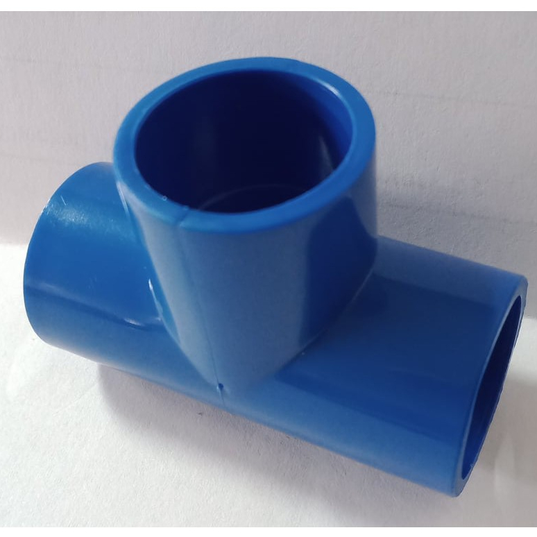 PVC pipe fittings blue fittings Tee 1/2inch-1 1/2inch | Shopee Philippines