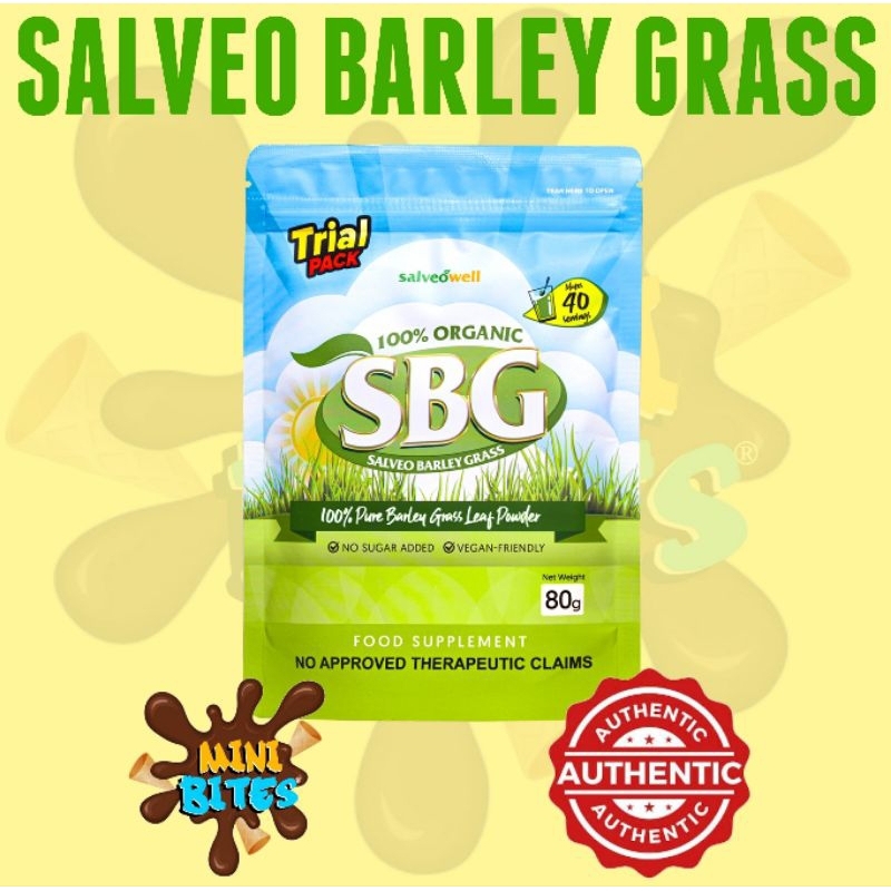 Salveo Barley Grass Trial Pack 80grams | SBG | Shopee Philippines