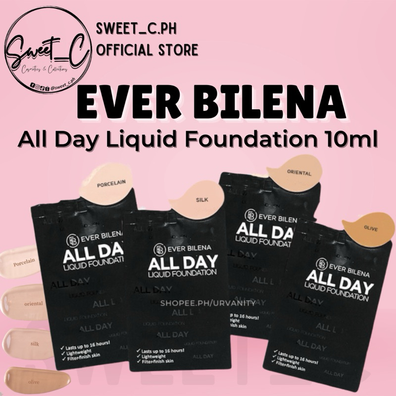 Ever Bilena All Day Liquid Foundation 10ml (sachet) | Shopee Philippines
