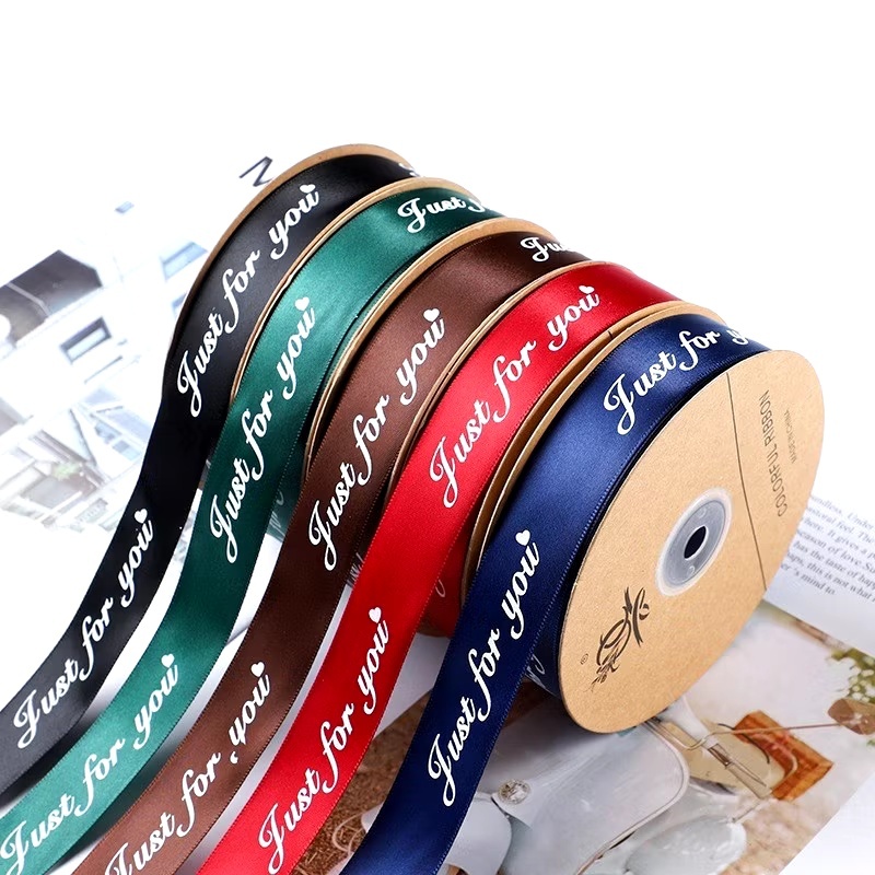 40 Yards/roll 2.5cm Just for you ribbon Satin ribbon Decorative ribbon ...