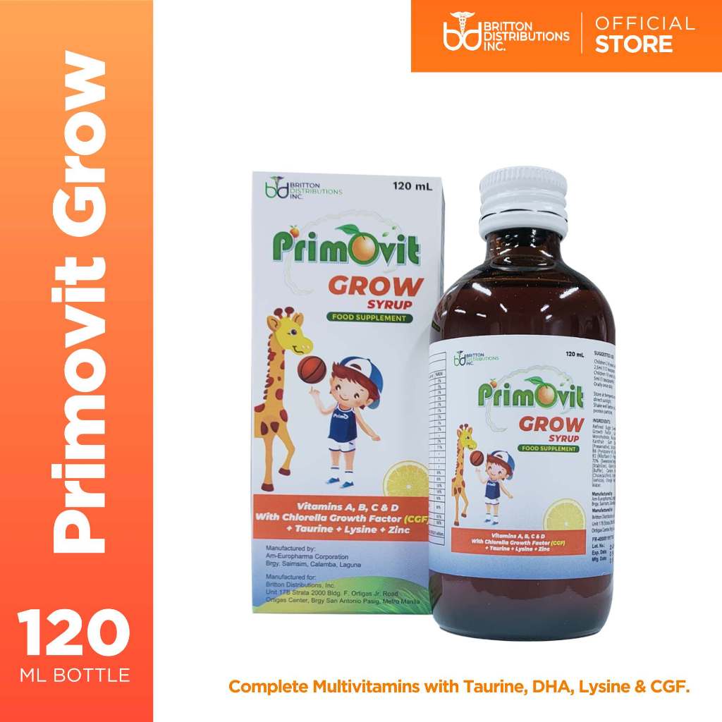 Primovit GROW - Multivitamins and Minerals 120ml Bottle | Shopee ...