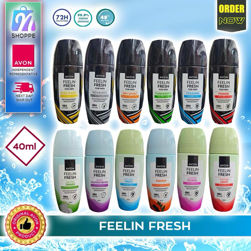 Avon Feelin Fresh Anti-perspirant Roll-on Deodorant Power Glutathione ...