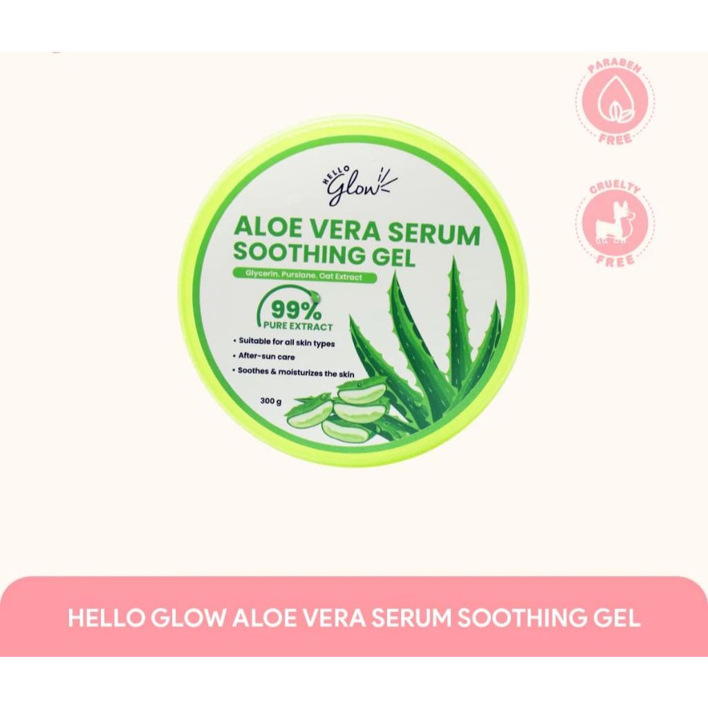 HELLO GLOW ALOE VERA SERUM SOOTHING GEL 300ML | Shopee Philippines