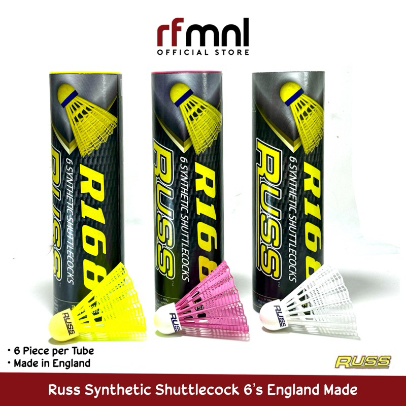 Russ R168 Synthetic Shuttlecock 6’s England Made | Shopee Philippines