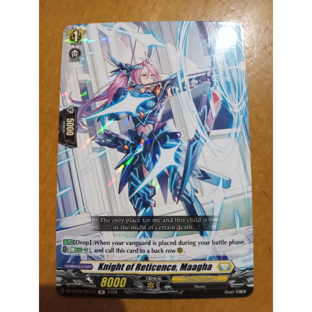 CFV Knight of Reticence, Maagha R DZ-BT02 Keter Sanctuary Cardfight Vanguard English | Shopee ...