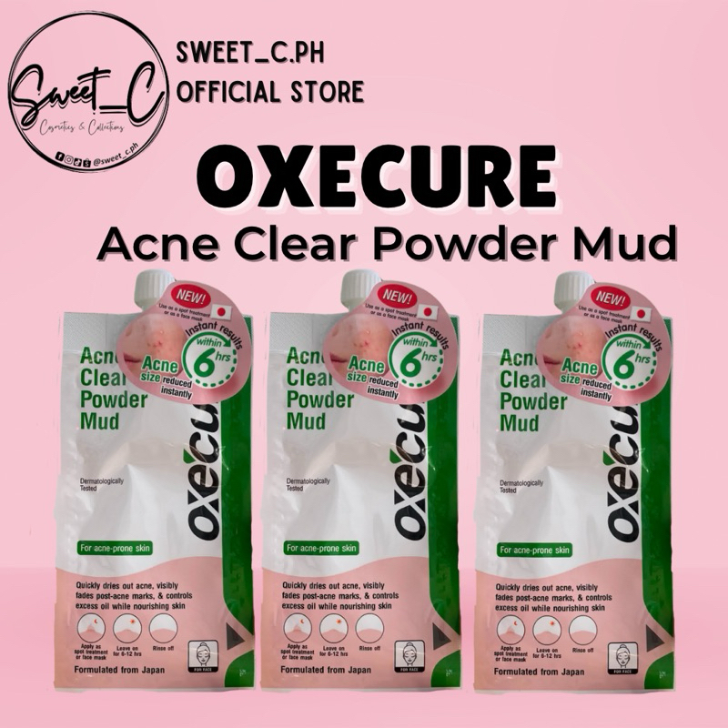 Oxecure Acne Clear Powder Mud Sachet (1pc) | Shopee Philippines