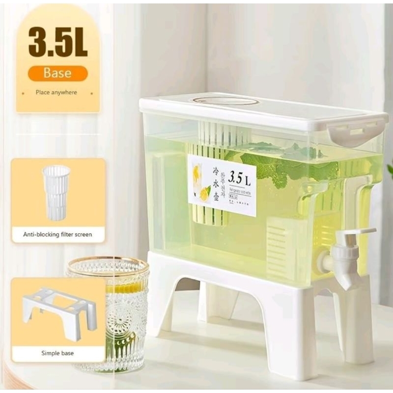 3.5 Liters Fruit Juice Water Jug Jar Bucket Container For Ice Cold ...