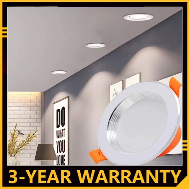LED Tricolor Downlight Ceiling Light 5W Round Panel Ceiling Lamp ...