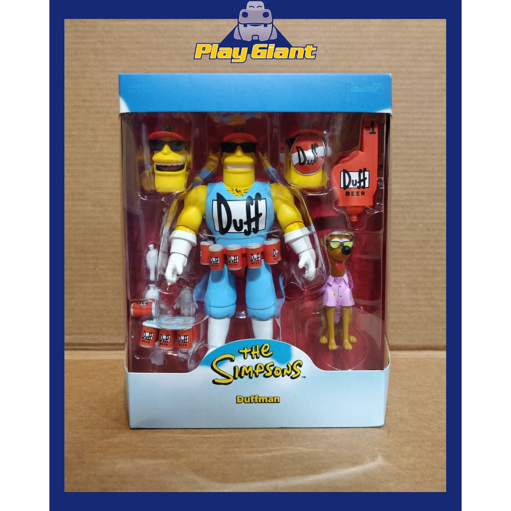 Super7 The Simpsons Ultimates Duffman 7inch Action Figure | Shopee ...