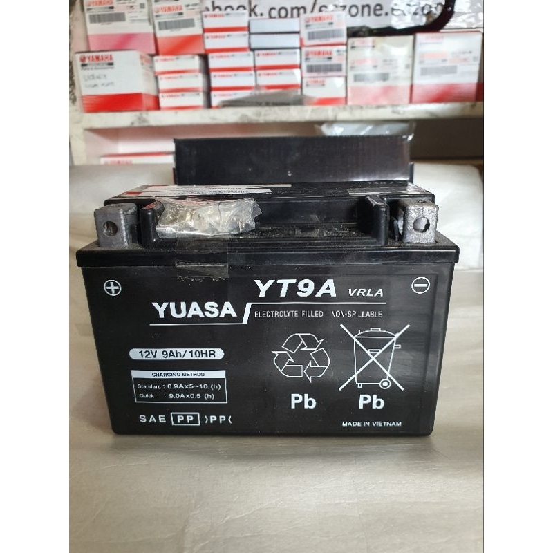 ORIGINAL YUASA BATTERY YT9A 12V 9ah MADE IN VIETNAM | Shopee Philippines