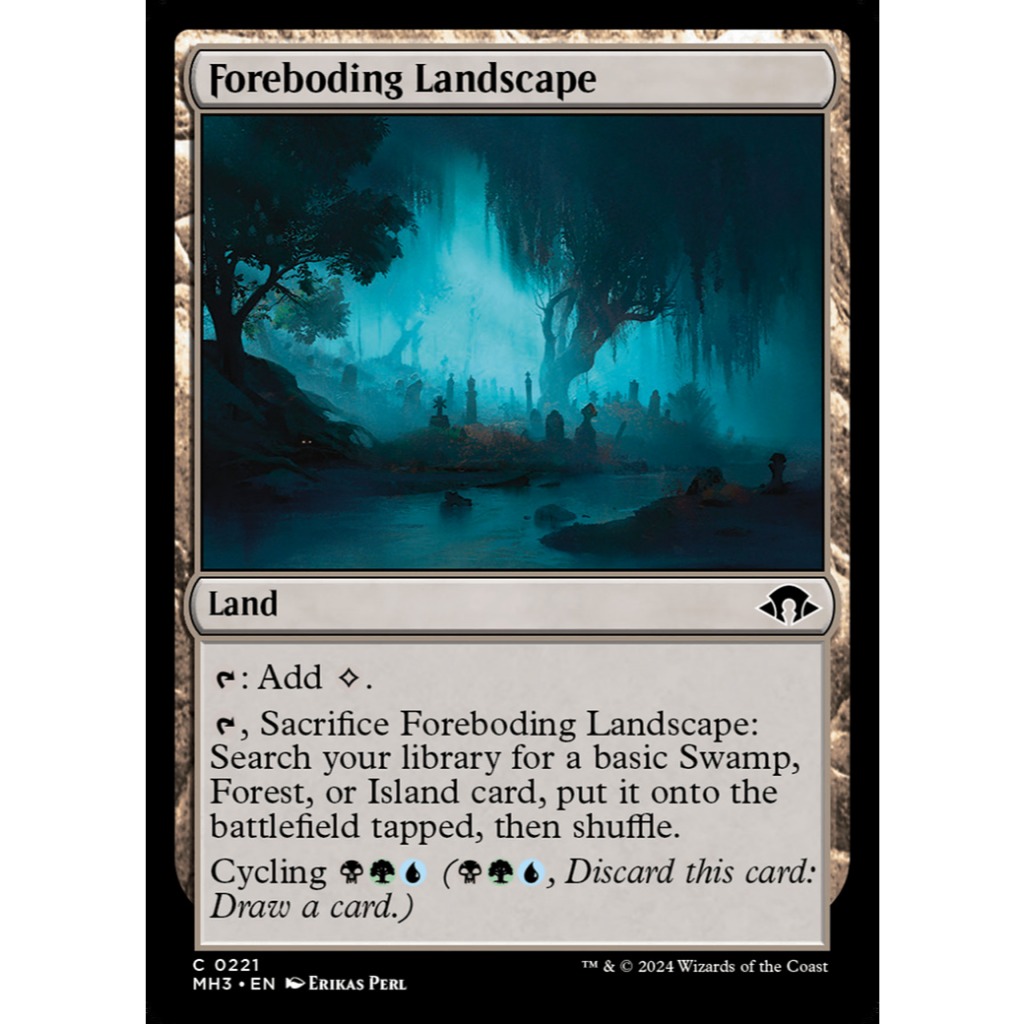 MTG Foreboding Landscape - MH3 - Magic the Gathering Card Games tcg ...