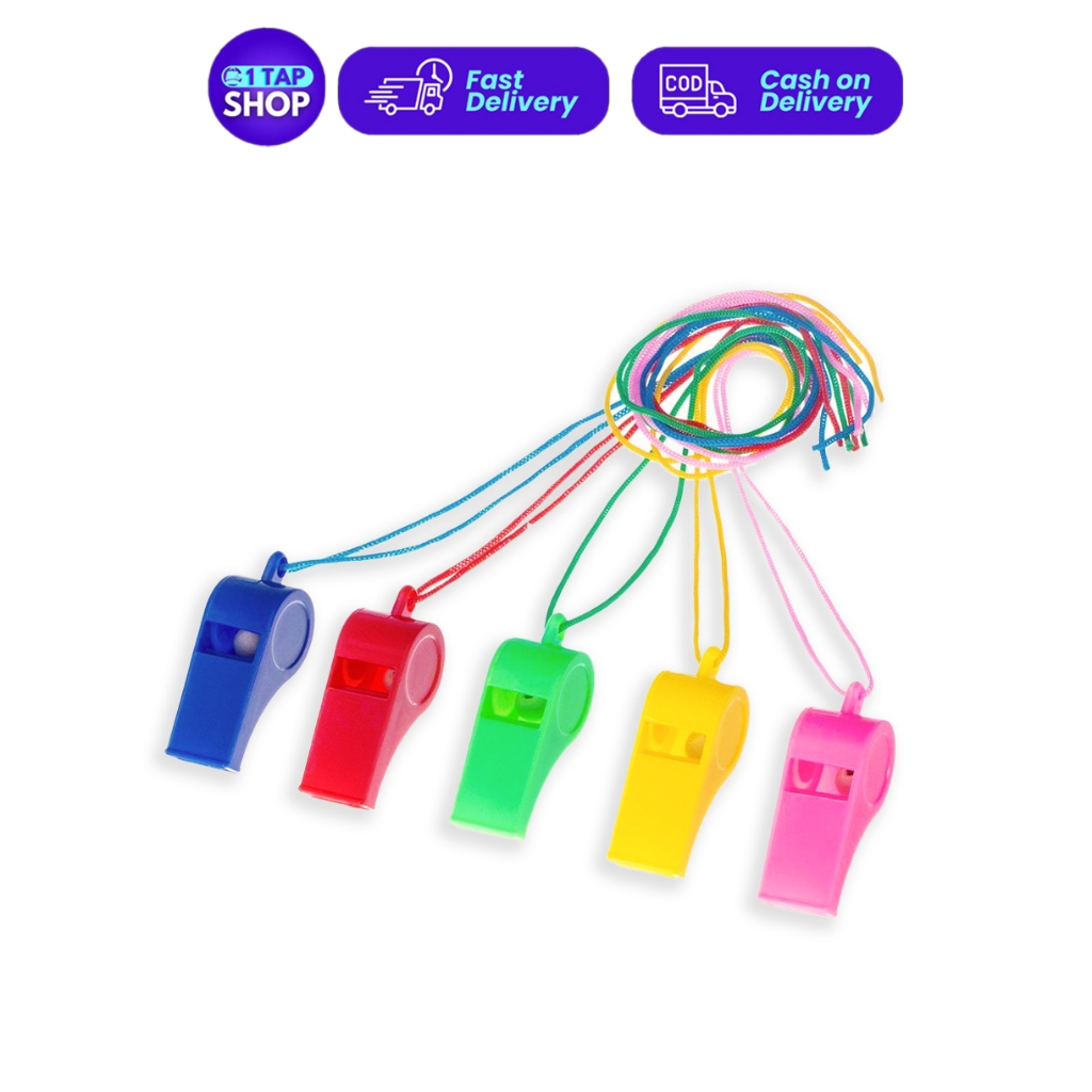 1Tap 20 Pcs Colorful Plastic Whistle Emergency Camping Party Safety ...