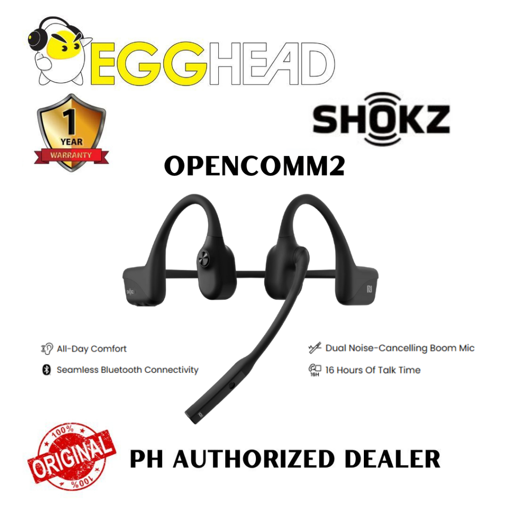 SHOKZ Open Comm 2 Bone Conductor Stereo Bluetooth Headset | Shopee ...