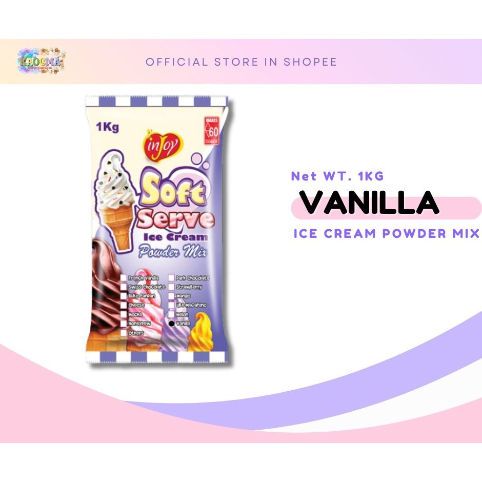 VANILLA Soft Served Ice Cream kilo-Injoy | Shopee Philippines
