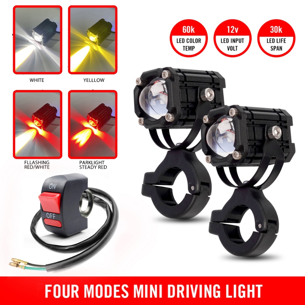Four Modes Mini Driving Light 1 Pair (2pcs) LED High Beam & Low Beam ...