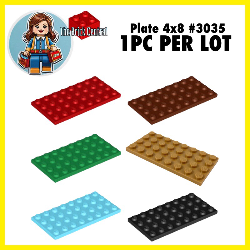 The Brick Central • LEGO Plate 4x8 1PC | LEGO Part 3035 | Shopee ...