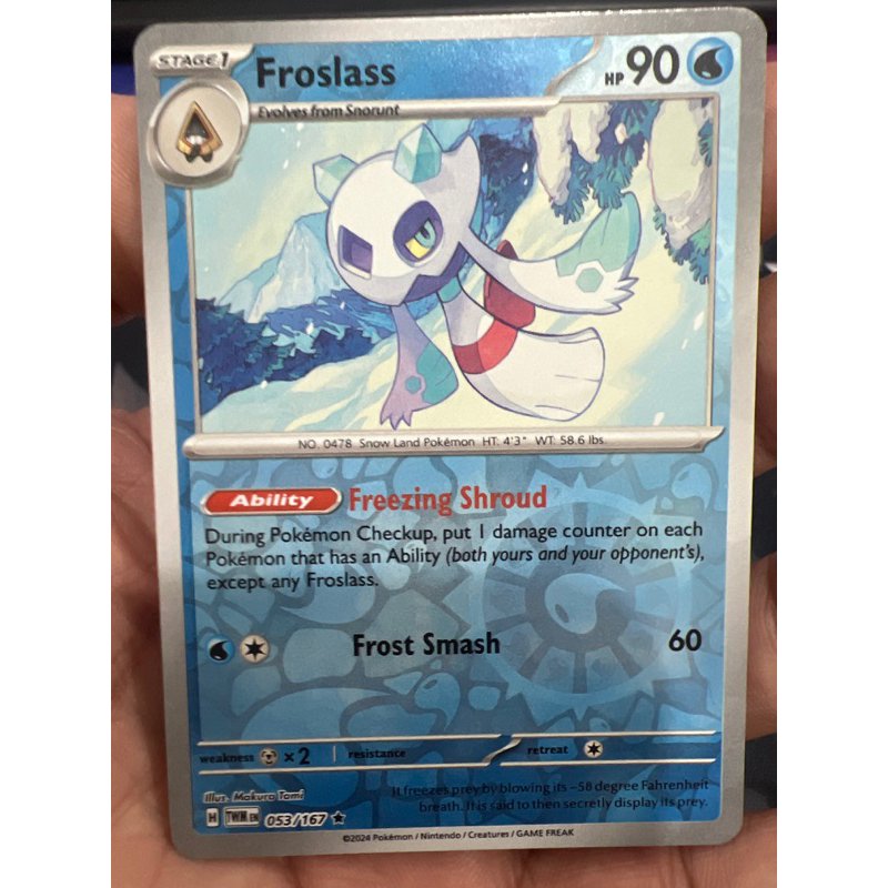 Froslass 053/167 Pokemon TCG Twilight Masquerade Holo / Reverse ...
