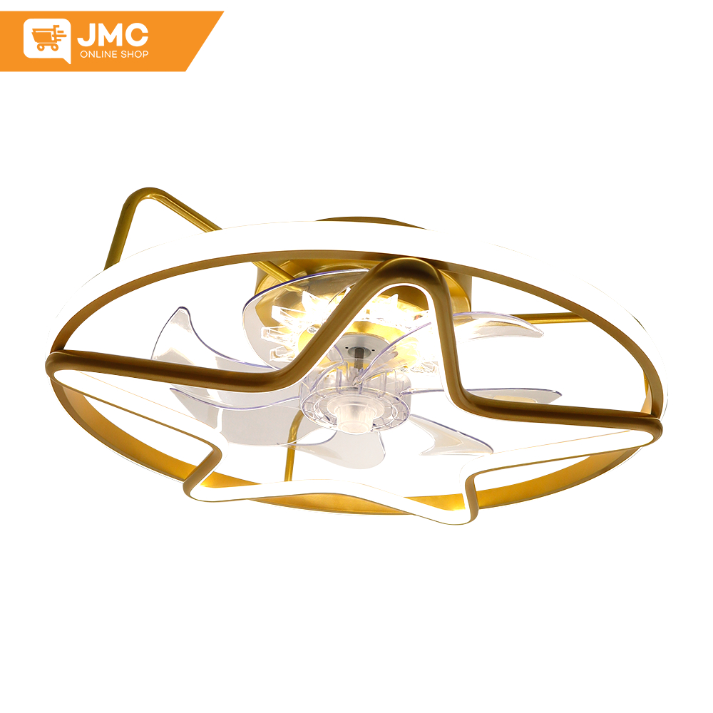 JMC STAR Smart Tri-Color LED Dimmable Ceiling Fan Light with Mobile App ...