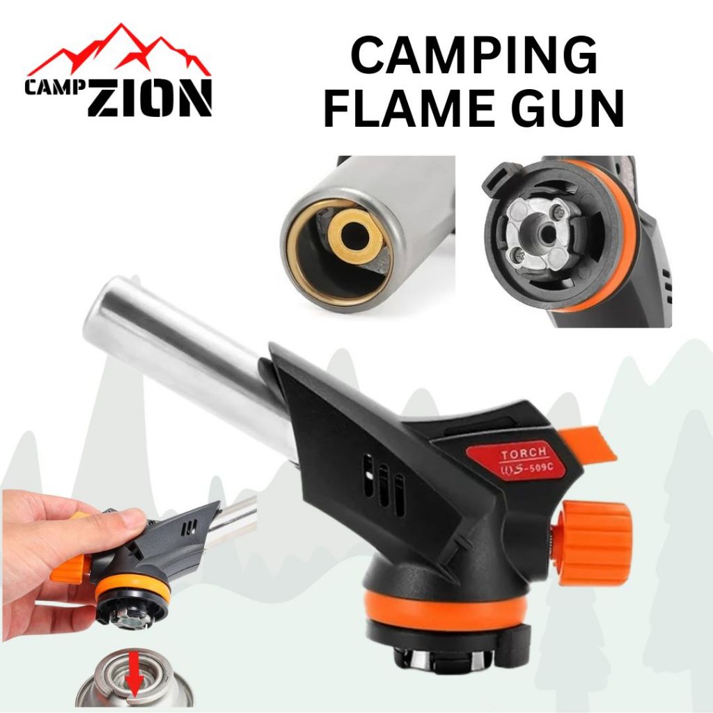 Flame Gun Outdoor Camping Grilling Burner Butane Torch Ignition Lighter ...