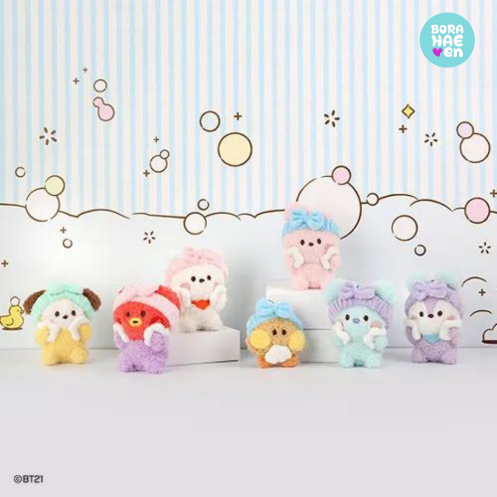 BTS X BT21 Minini Bath Time Plush Keyring | Shopee Philippines
