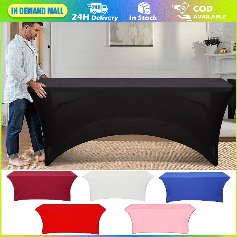 [Local Stock]Outdoor Wedding Event Rectangular Elastic Tablecloth Bar ...