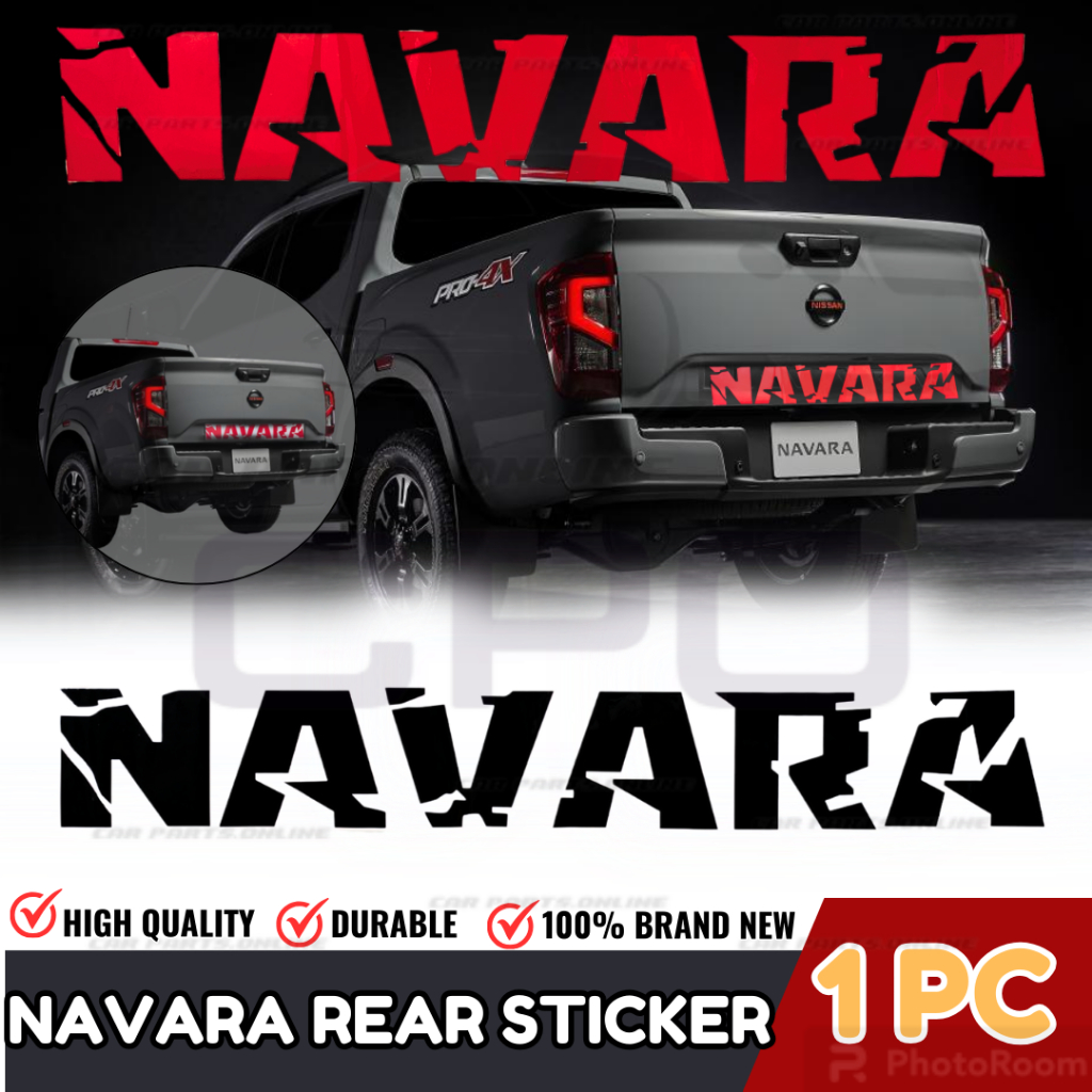 CPO 1pc Nissan Navara Rear Trunk Side Sticker Decal Vinyl Stickers ...