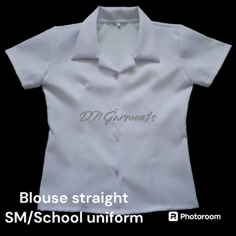 SM/School Blouse Straight uniform Katrina | Shopee Philippines