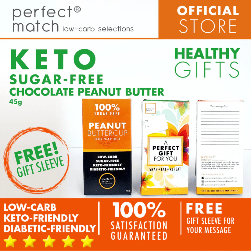 PerfectMatch Peanut Butter Cup Sugar-Free – 45g Pack of Keto & Diabetic ...