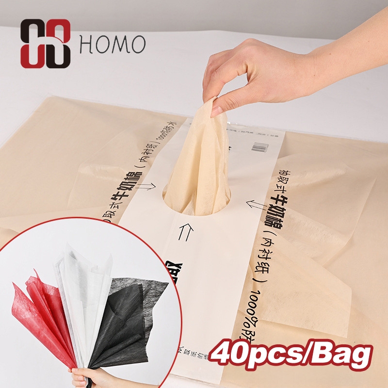 40pcs Tissue Paper Wrapped Flower Paper Valentine Day Handmade DIY ...