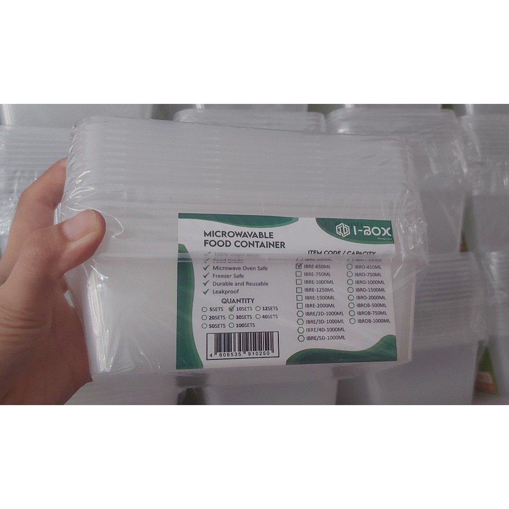 (10pcs) RE750 Microwavable Container with Lid | Shopee Philippines