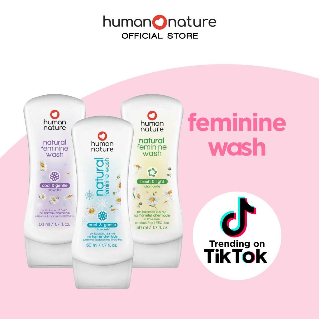 Human Nature Feminine Wash 50ml (No Harmful Chemicals) | Shopee Philippines