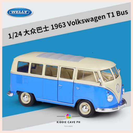 Volkswagen Volks T1 Bus Die-Cast Toy Car Collection Vehicle 1/24 Scale ...