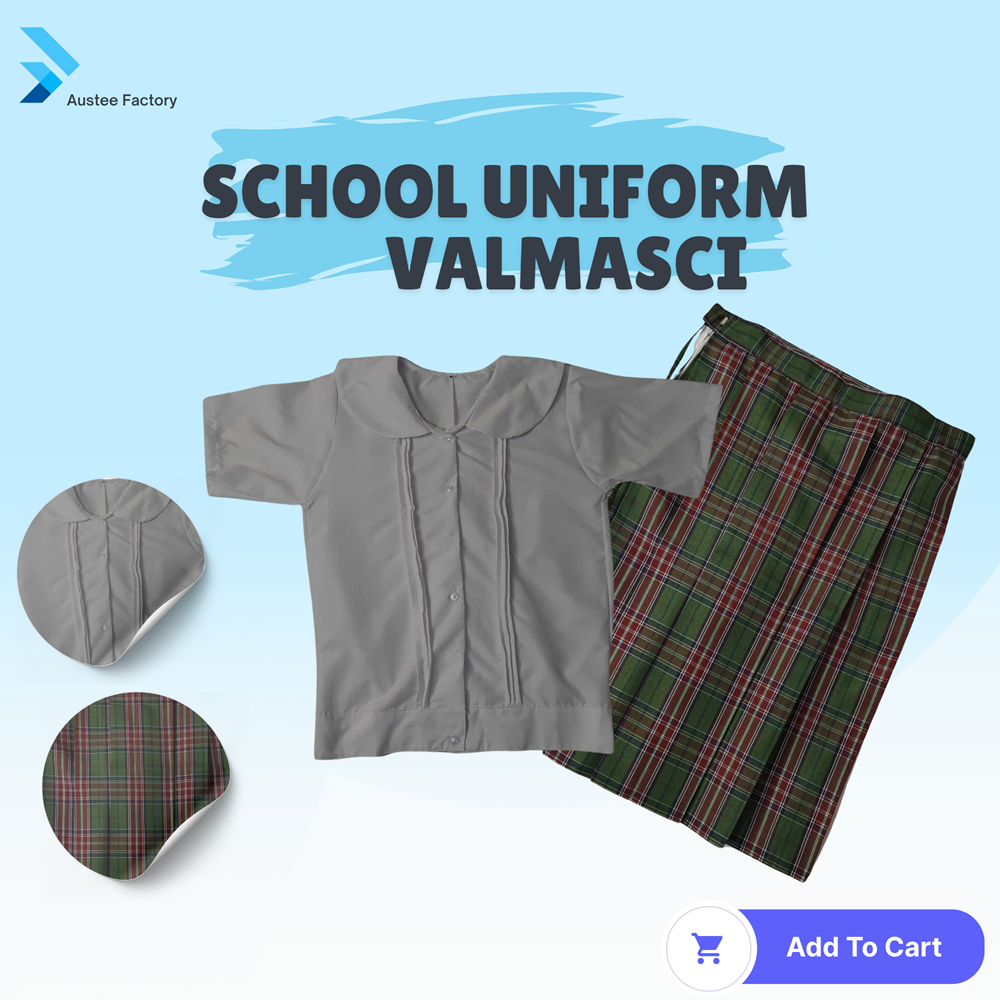 Af Five Standard Blouse with Checkered Pleated Valmasci Skirt Set ...