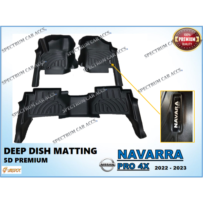 DEEP DISH MATTING NAVARA PRO 4X 5D PREMIUM ( 2022 TO 2023 ) | Shopee ...