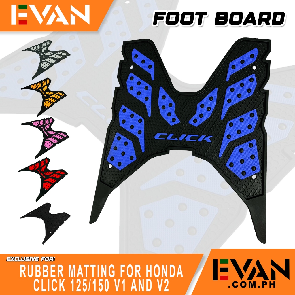 EVAN.COM RUBBER MATTING FOR HONDA CLICK 125/150 V1, V2, V3 WITH BOLTS ...