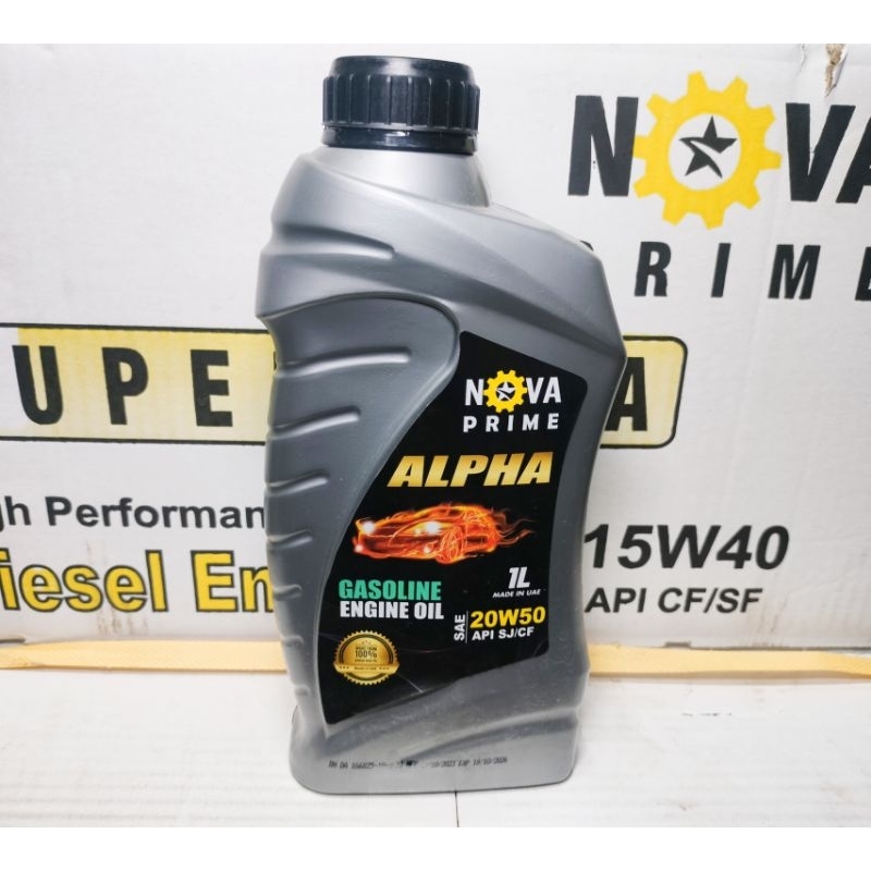 Nova Prime Gasoline Oil 20w 50 1Liter(original) | Shopee Philippines