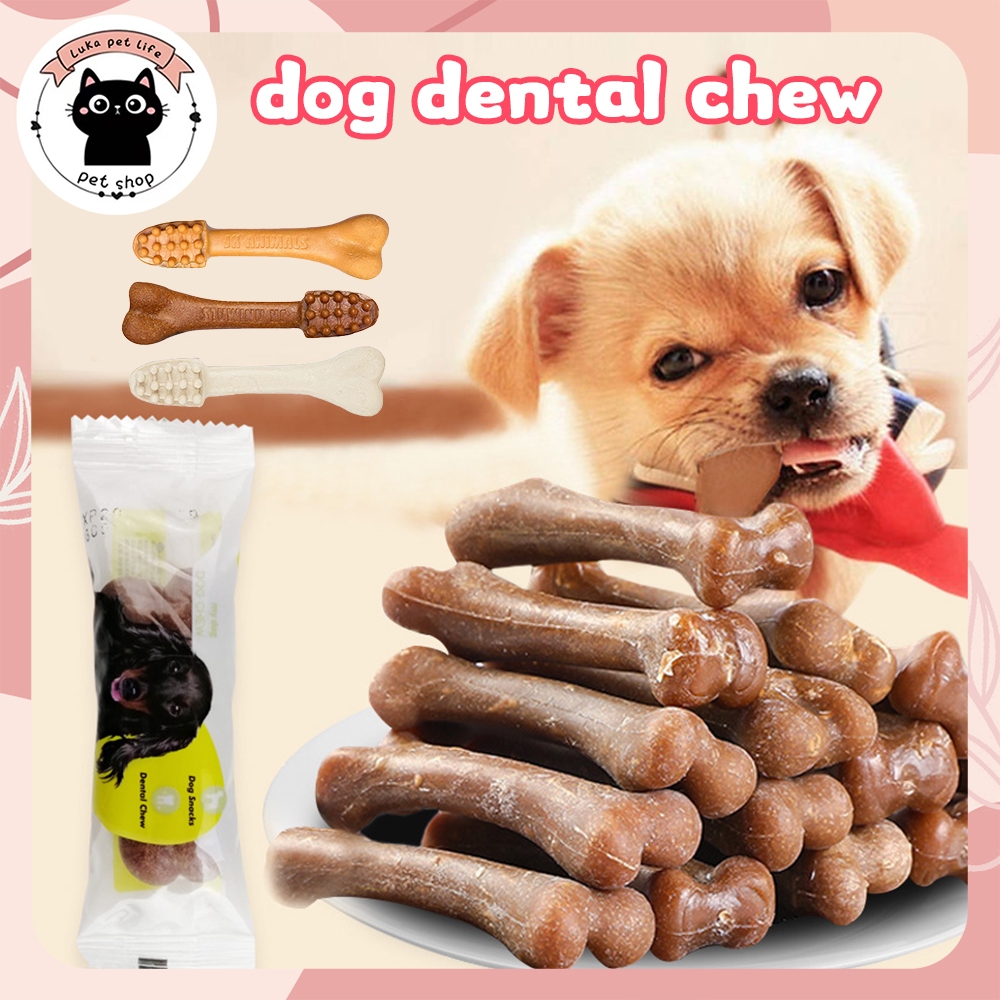 Dog Snacks Dog Dental Chew Bones Pet Molar Griding Bone for Oral ...