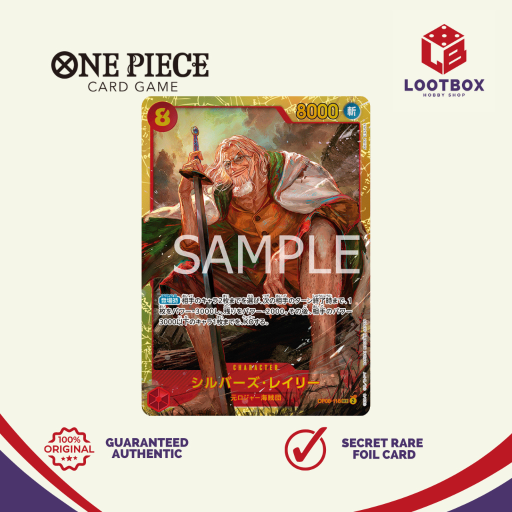 One Piece Card Game: OP08-118 Silvers Rayleigh (Secret Rare) - OP08 Two Legends | Shopee Philippines