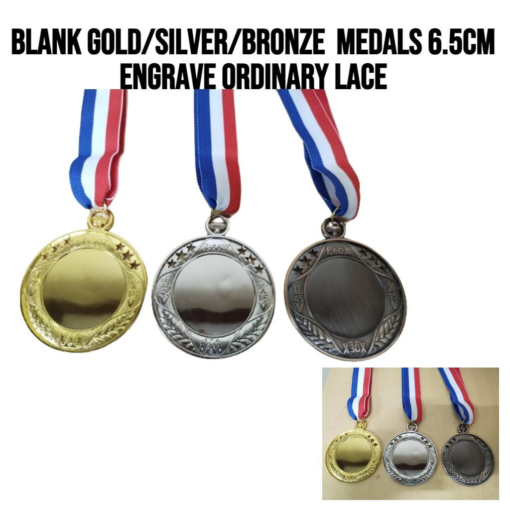 Blank Gold/silver/bronze Medals 6.5cm Engrave Ordinary lace New Design ...