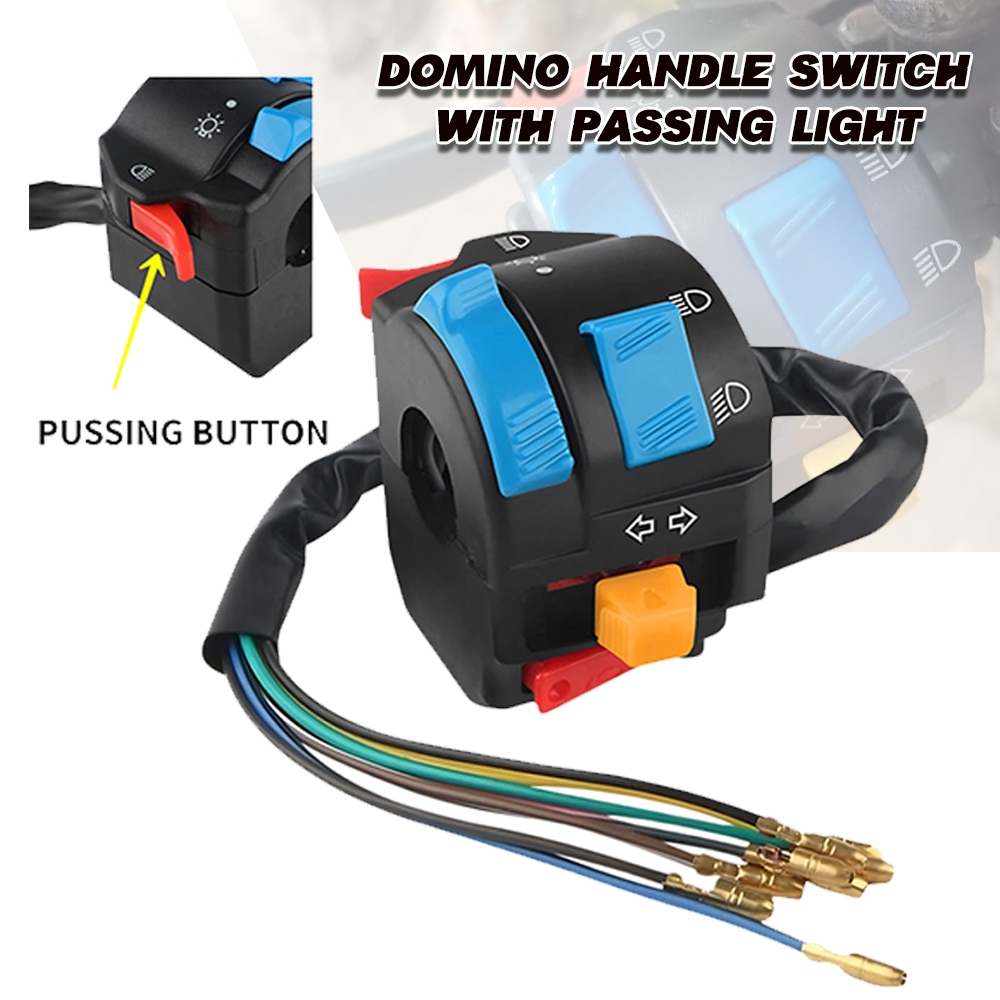 Domino Handle Switch With Passing light Universa Motorcycle Hron NO-OFF ...