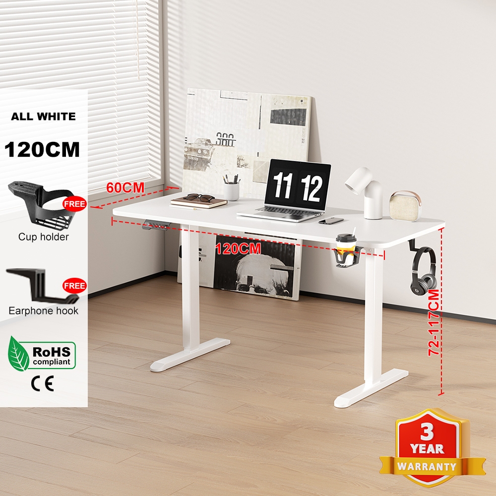 LENOBLE 160CM Height Adjustable Ergonomic Desk Automatic lifting table ...