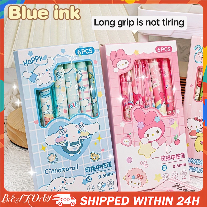 Cartoon Neutral Pen Sanrio Erasable Ballpoint Pen 0.5mm Kuromi ST ...
