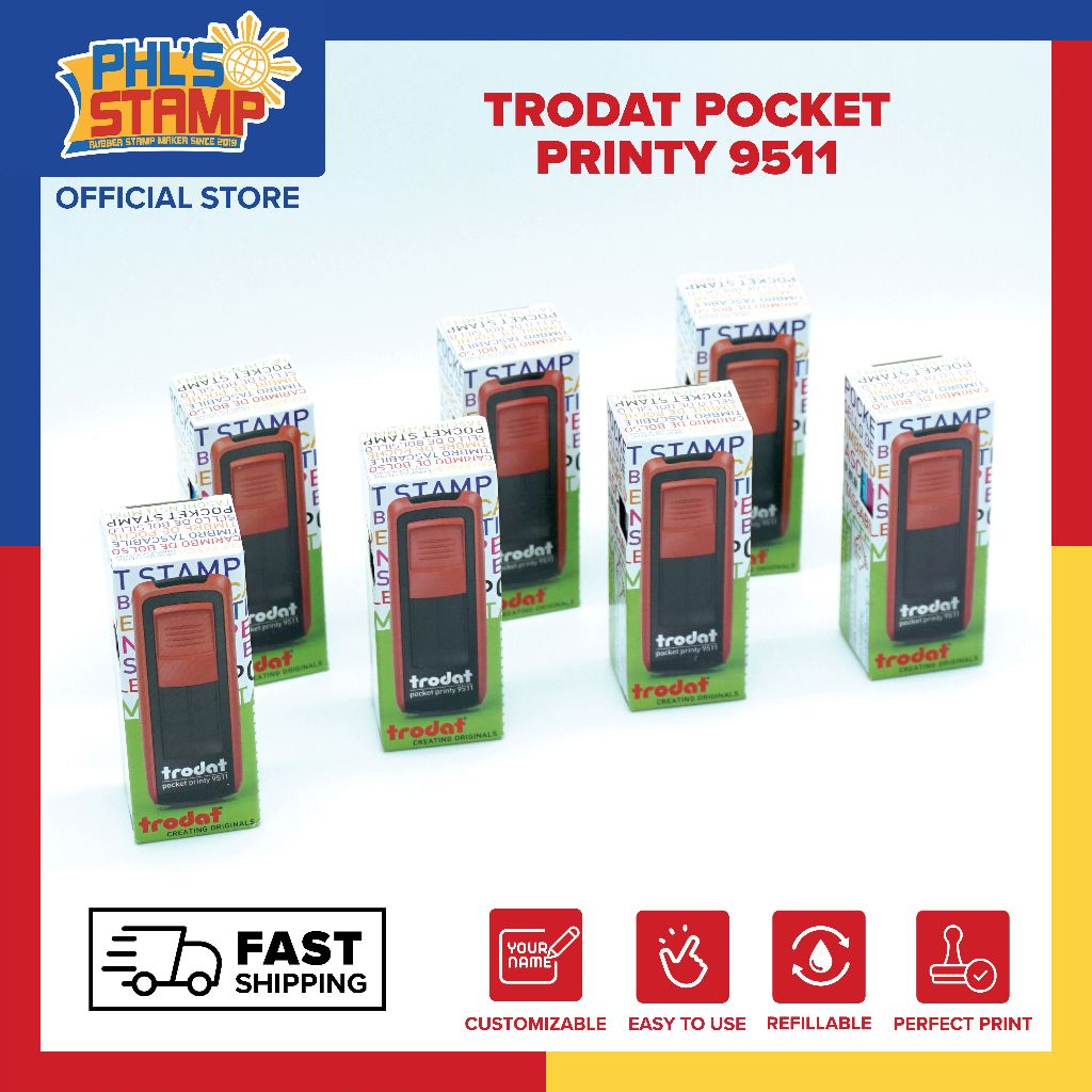 Trodat Mobile Printy 9511 Personalized Stamp | Shopee Philippines